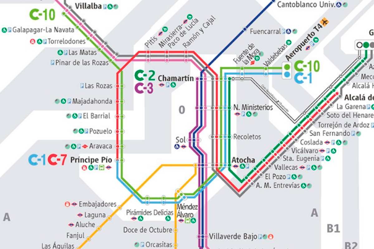 Renfe renueva los planos de su red de estaciones en Madrid | SoyDe